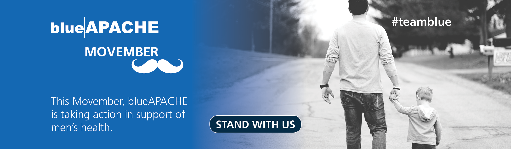 BLUAPA Blue Apache Movember Website banner - blueAPACHE